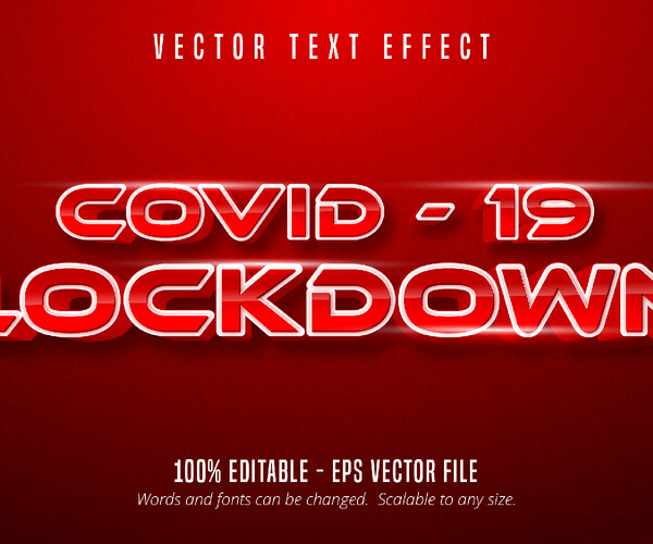 ArtStation - Covid19 Lockdown text, editable text effect | Artworks