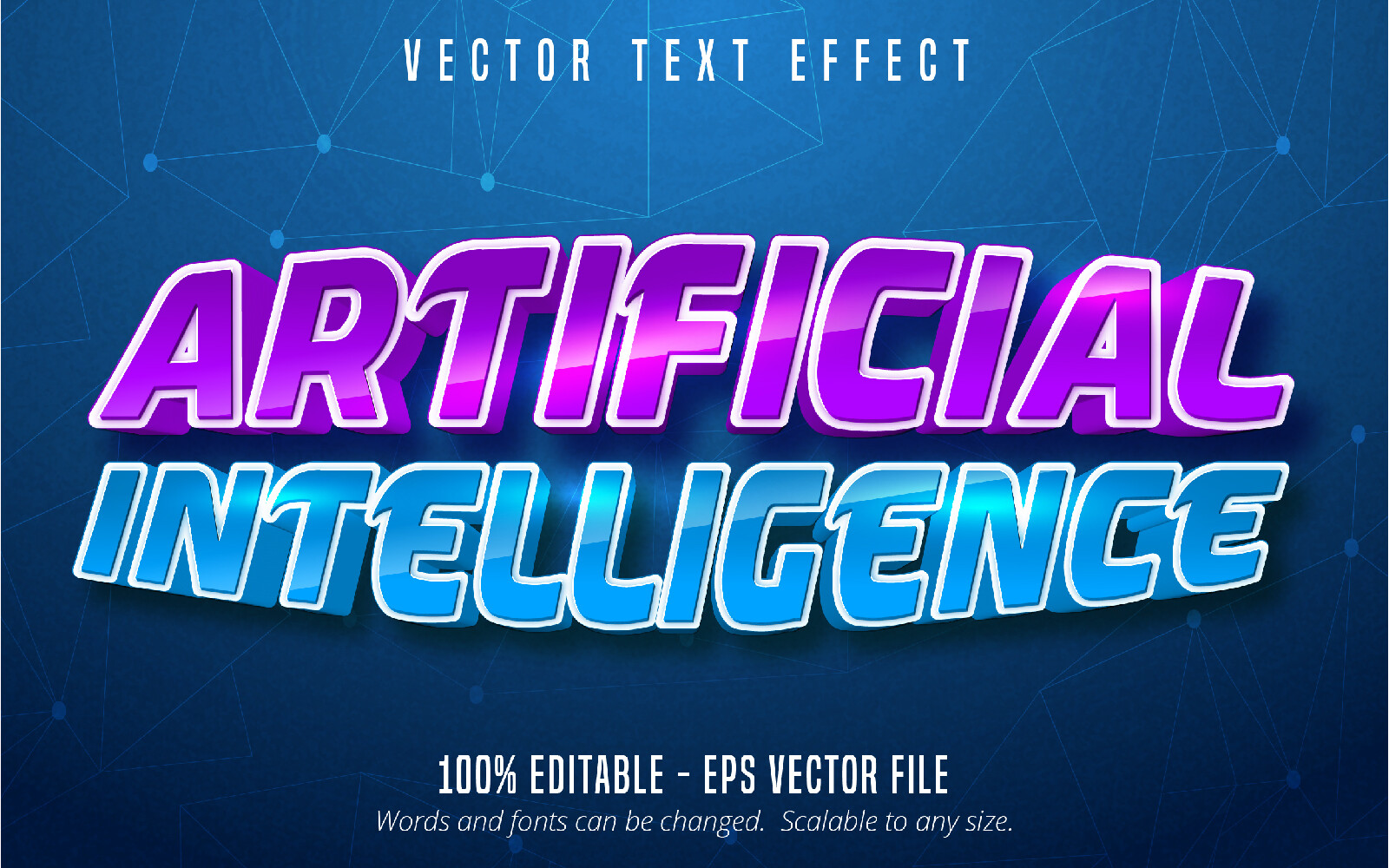 ArtStation - Artificial intelligence editable text effect | Artworks