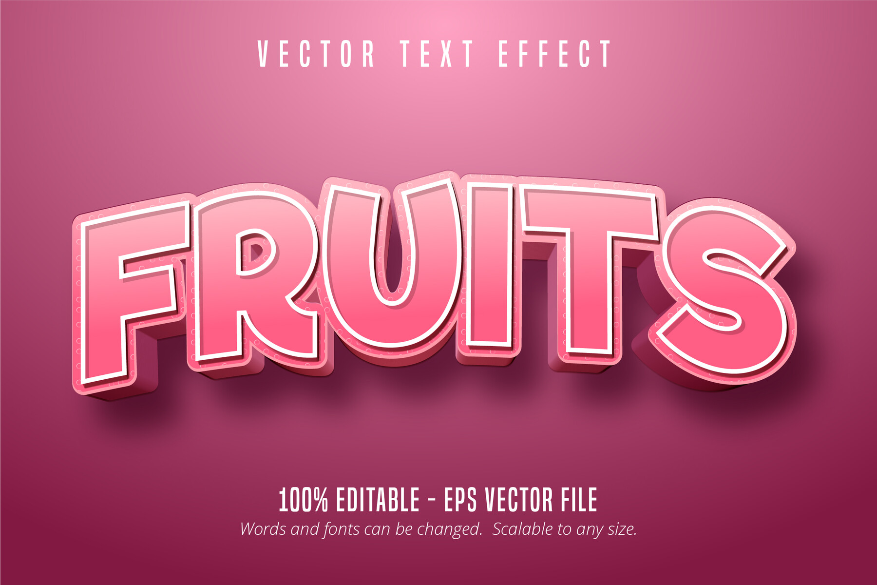 ArtStation - Fruits text, 3d pastry style editable font effect | Artworks