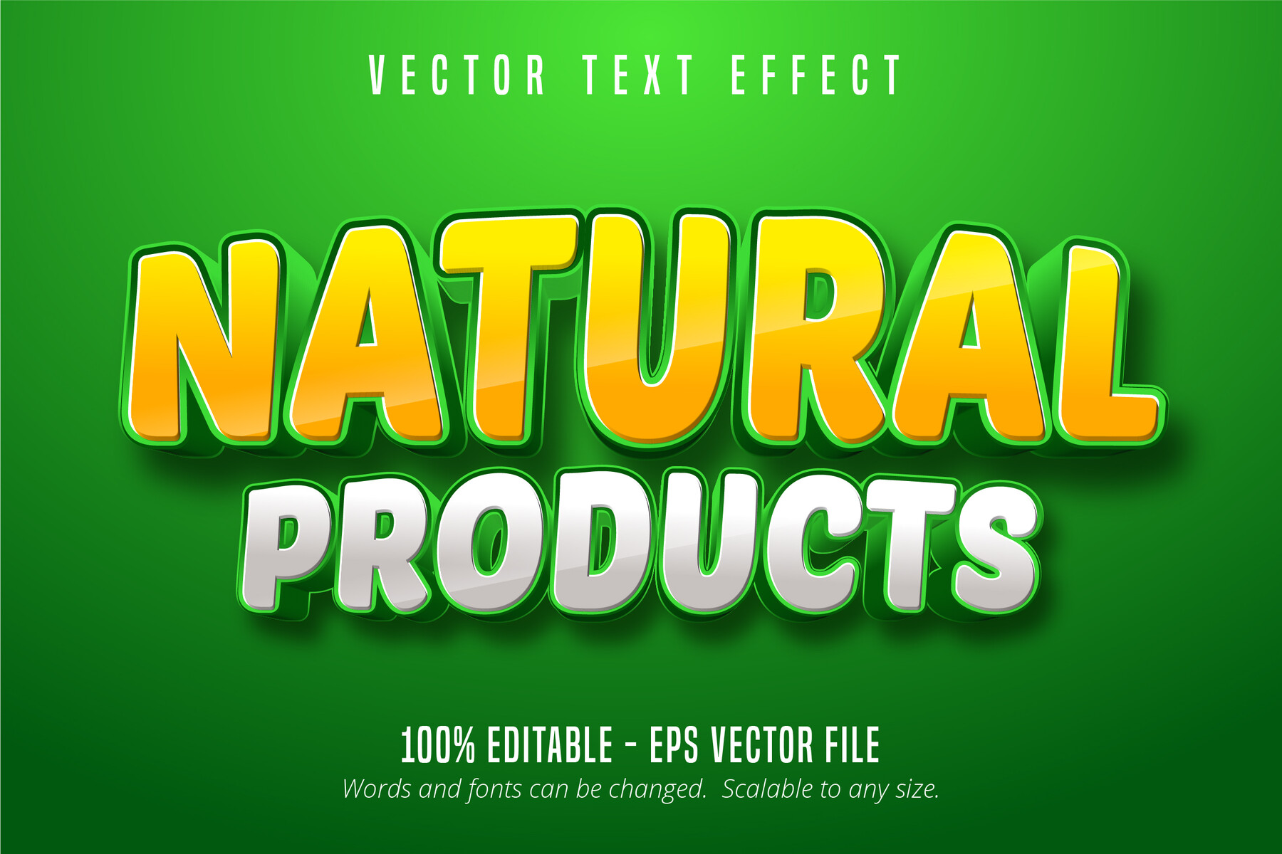 ArtStation - Natural products text effect, editable font style | Artworks