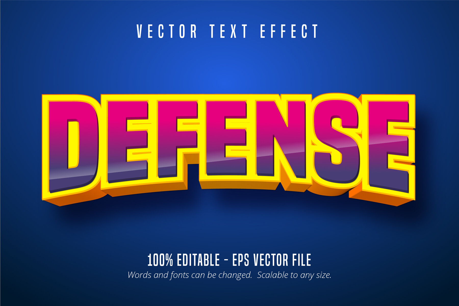 ArtStation - Defense text, 3d editable text effect | Artworks