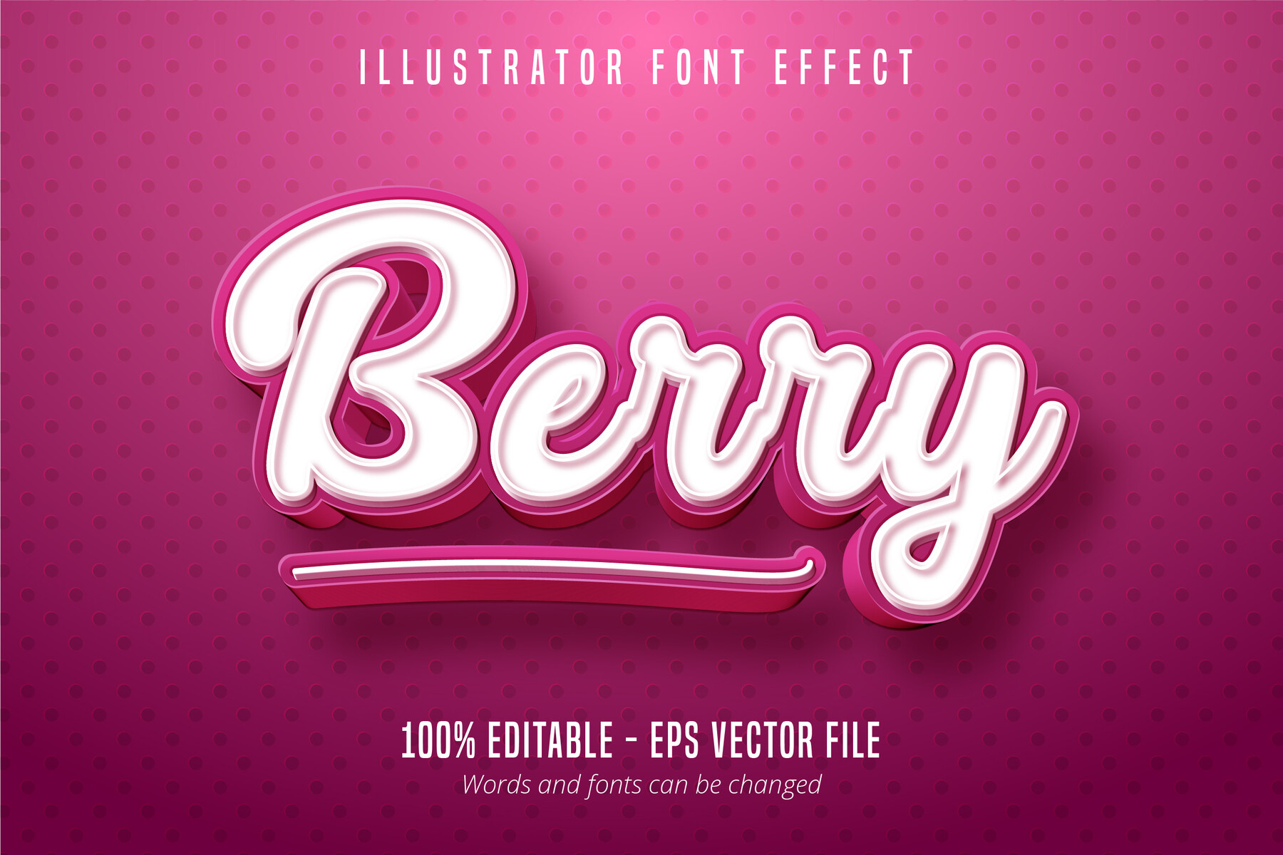 ArtStation - Berry text, 3d pastry style editable font effect | Artworks