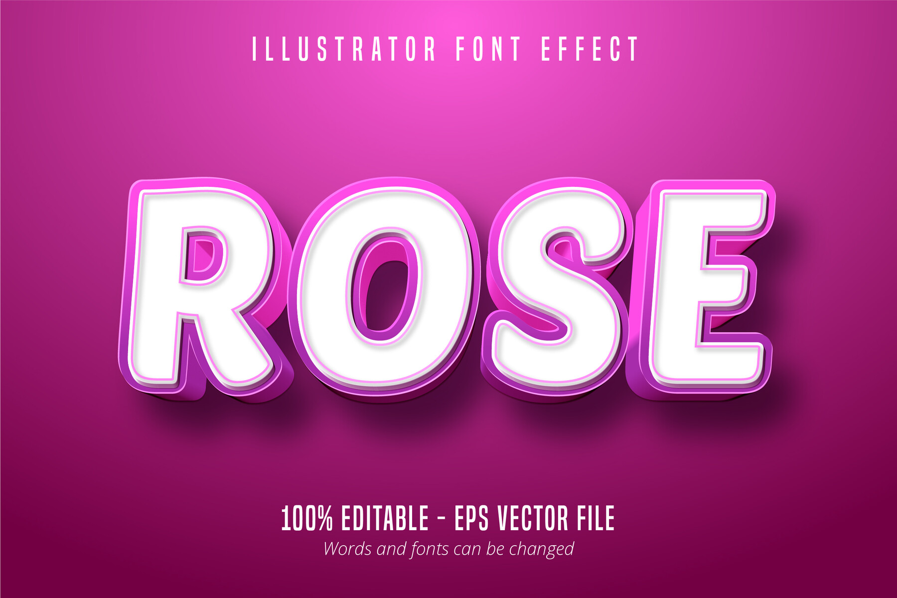 ArtStation - Rose pink style, editable text effect | Artworks