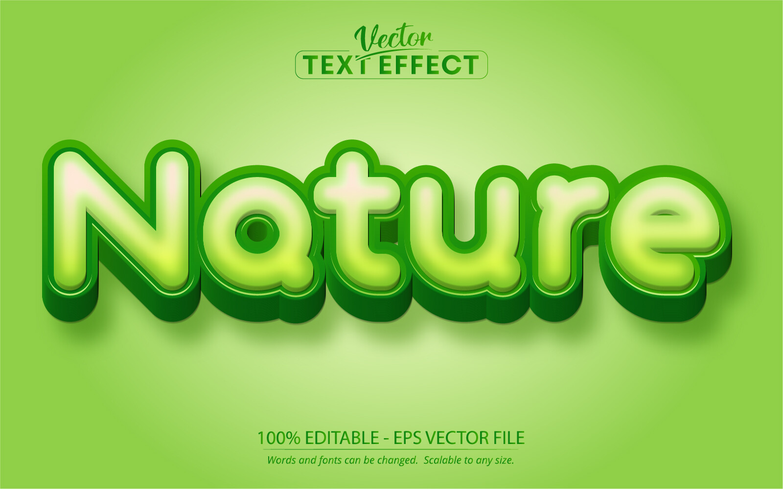 ArtStation - Nature text effect, green editable font style | Artworks