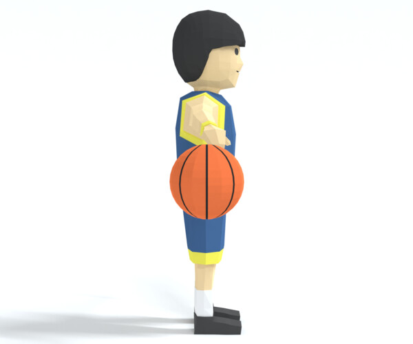 ArtStation - Low Poly Cartoon Basketball Player | Game Assets