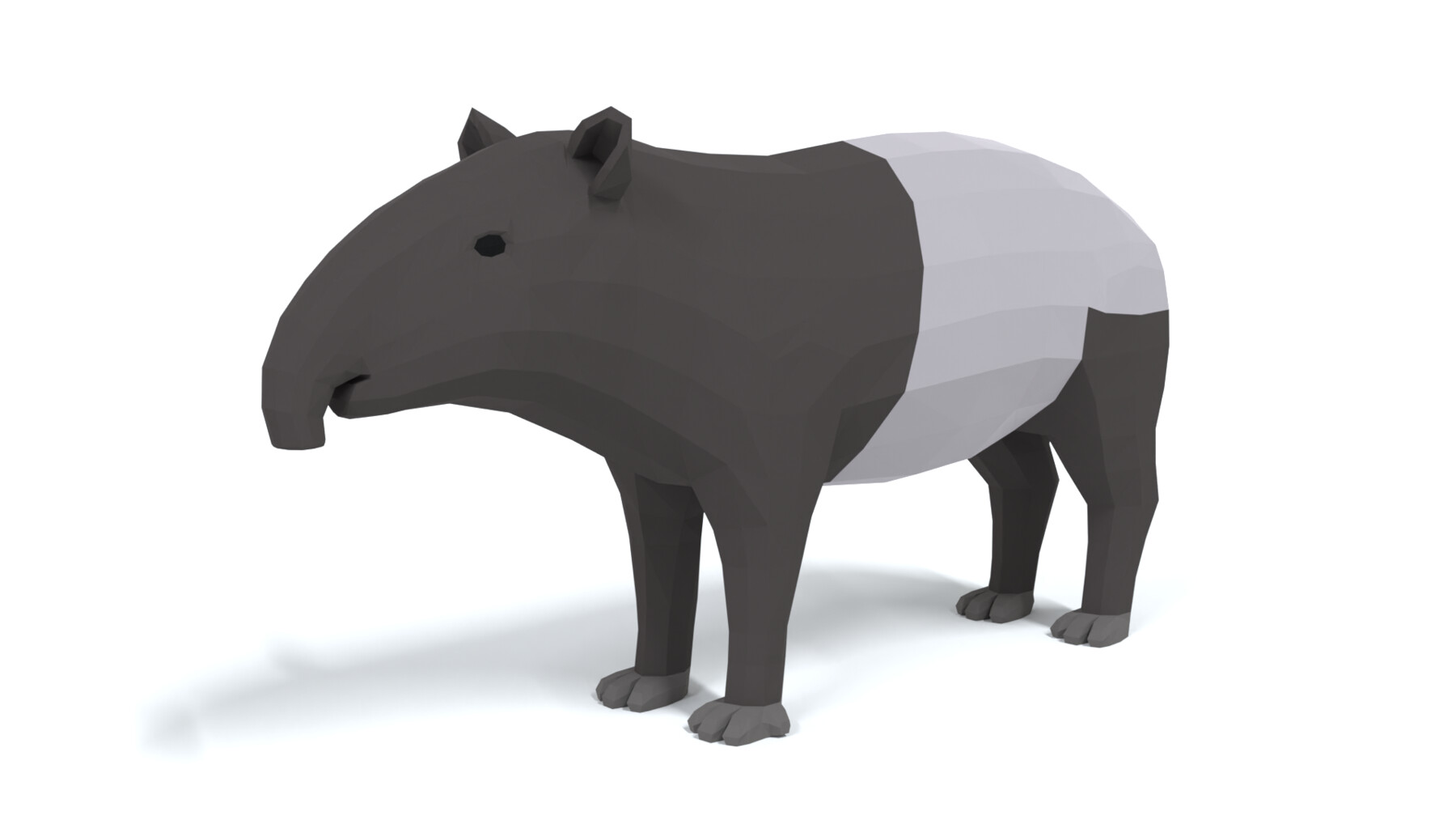 ArtStation - Low Poly Cartoon Tapir | Game Assets