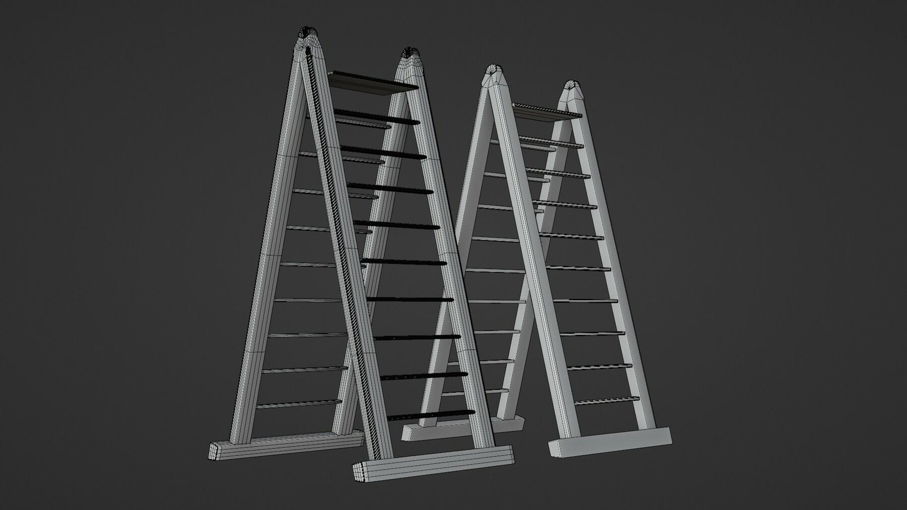 ArtStation - Metal Ladder - Low and High poly | Game Assets