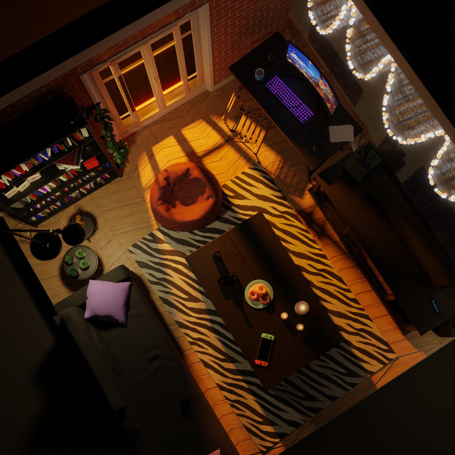 ArtStation - Low Poly Living Room Set Low-poly 3D model | Game Assets