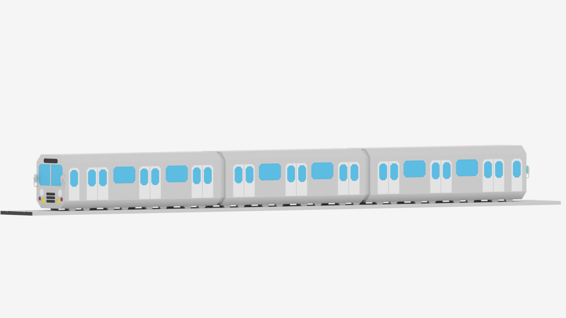 ArtStation - Lowpoly Cartoon Metro Subway Train | Resources