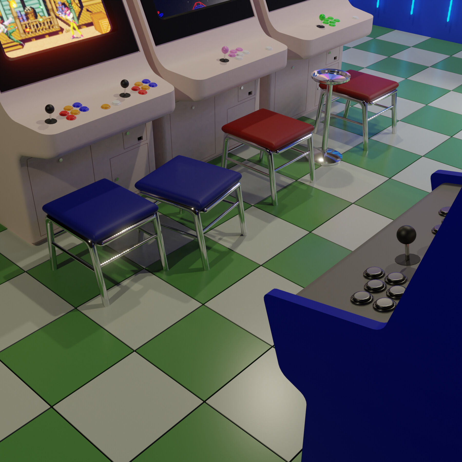 ArtStation - Arcade Center Low Poly set 3D model | Game Assets
