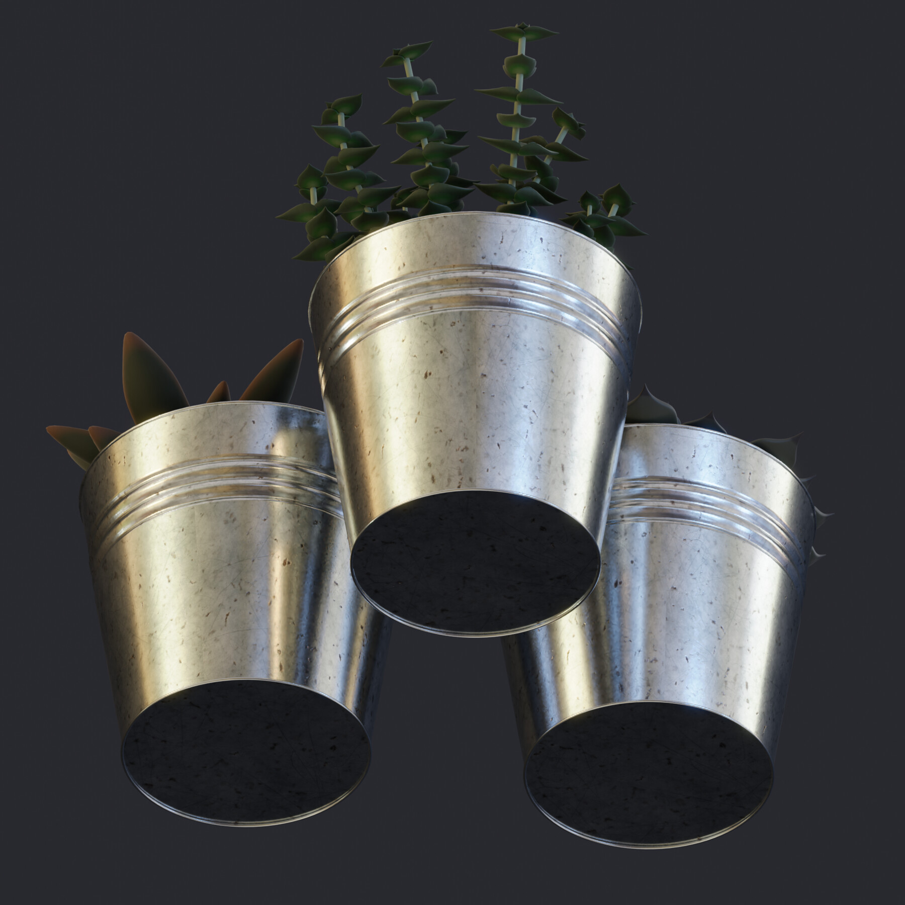 ArtStation - Plant Pot Low-Poly Set 3D model | Game Assets
