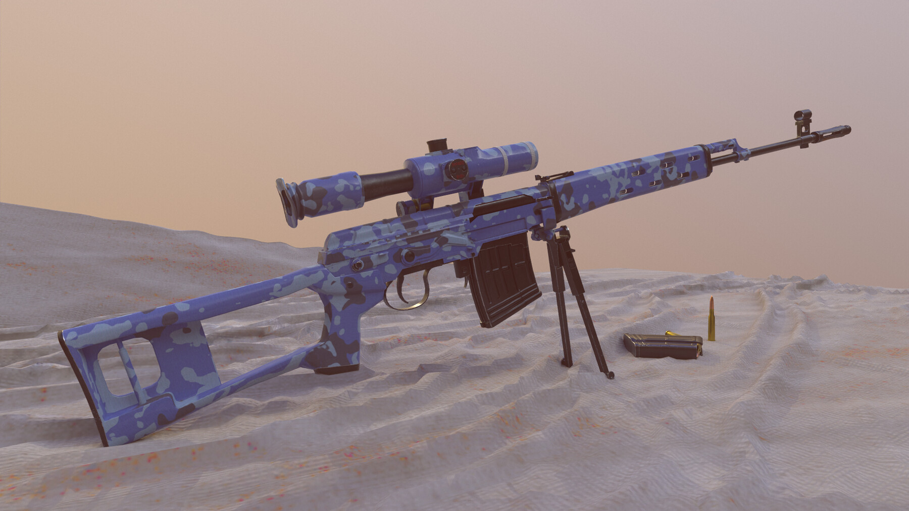 ArtStation - SVD Sniper Rifle Dragunov | Game Assets