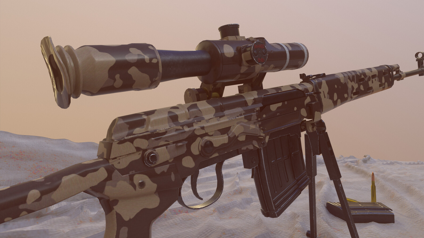 ArtStation - SVD Sniper Rifle Dragunov | Game Assets