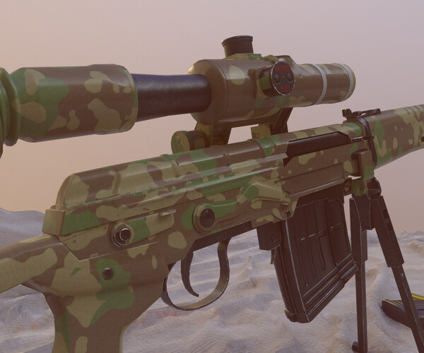 ArtStation - SVD Sniper Rifle Dragunov | Game Assets