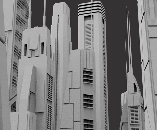 ArtStation - [Bundle] 71 Sci-Fi Skyscrapers and Residential Buildings ...