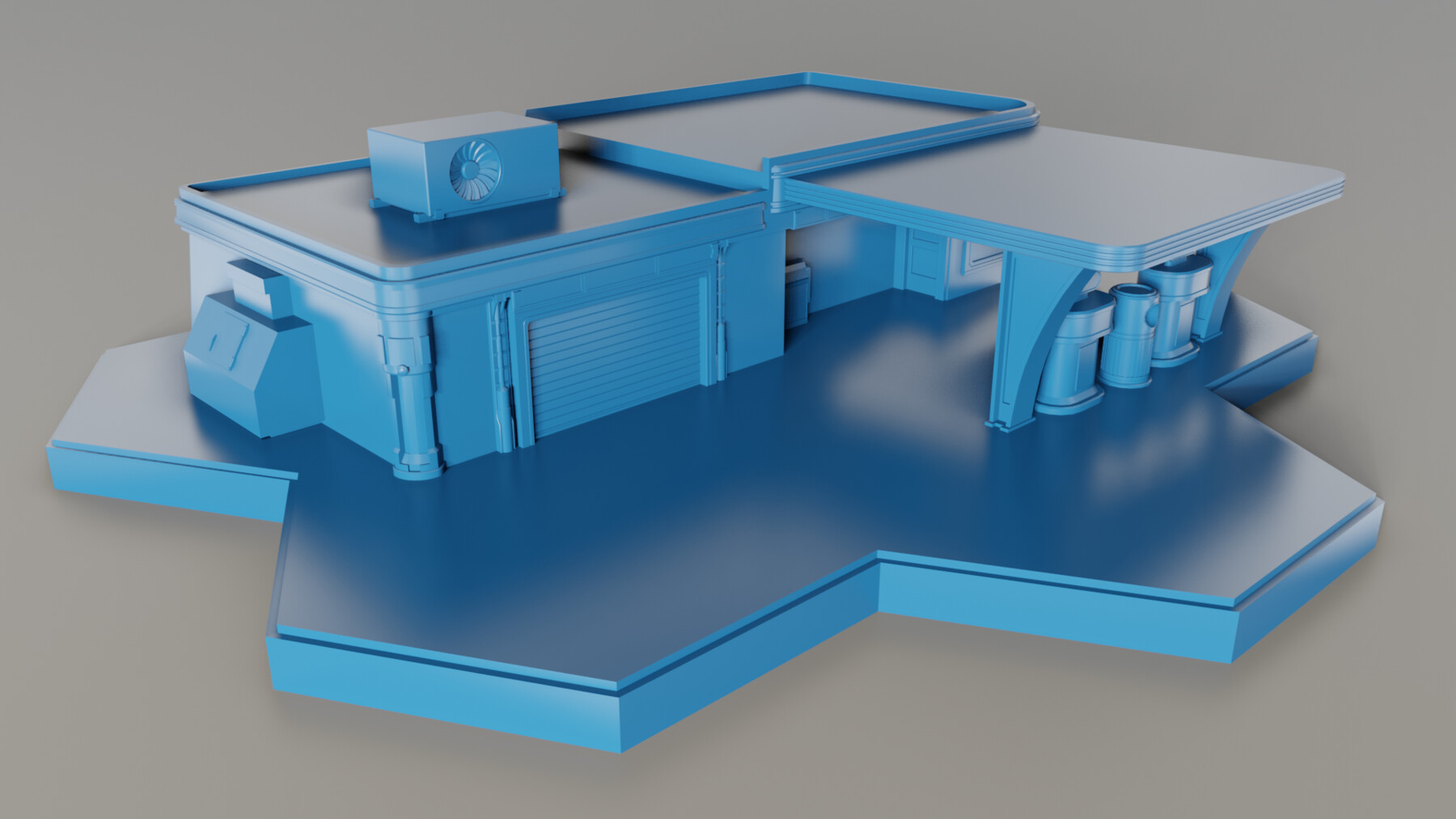 ArtStation - Hex Gas Station Miniature | Resources