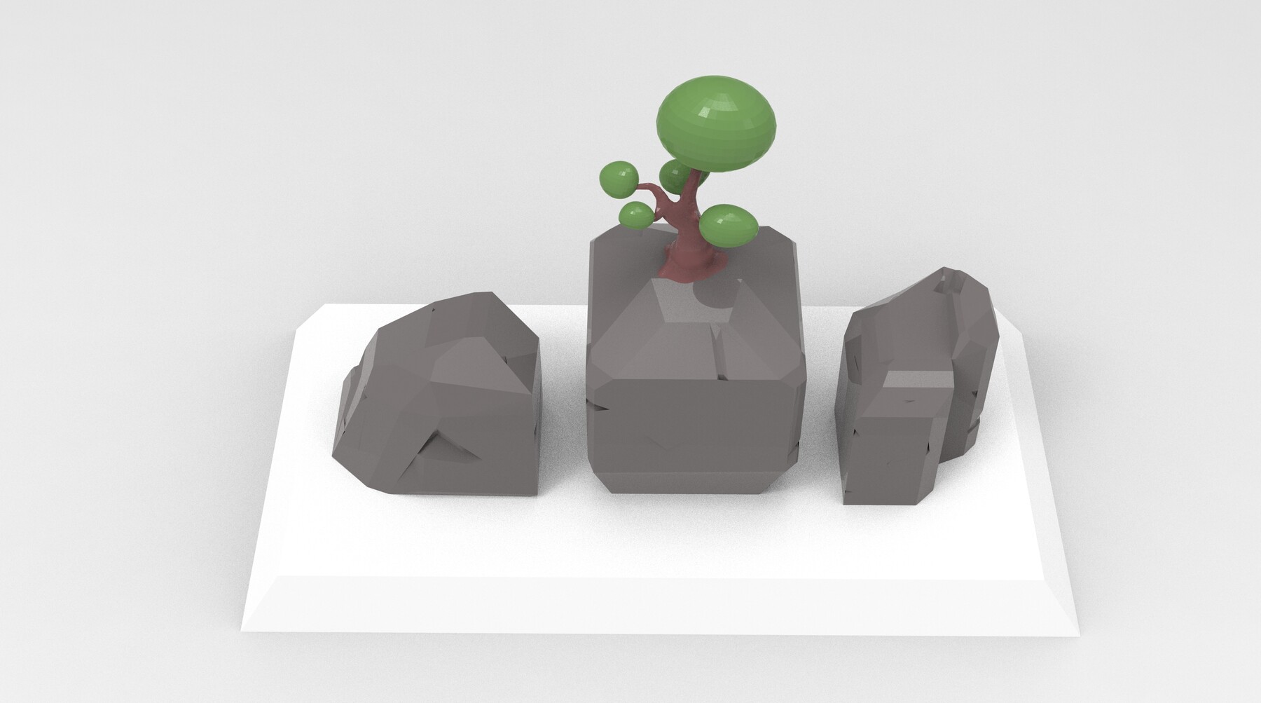 ArtStation - The tree grows on stone | Game Assets