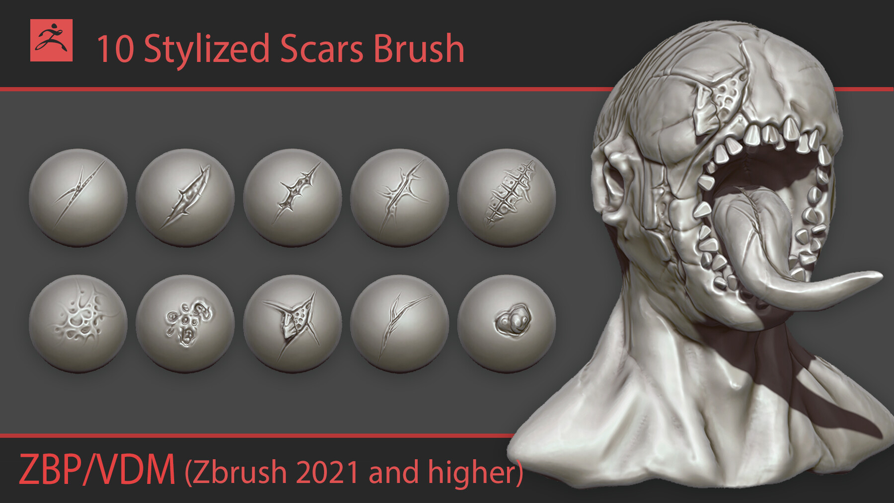 ArtStation - Stylized Scars Brushes | Brushes