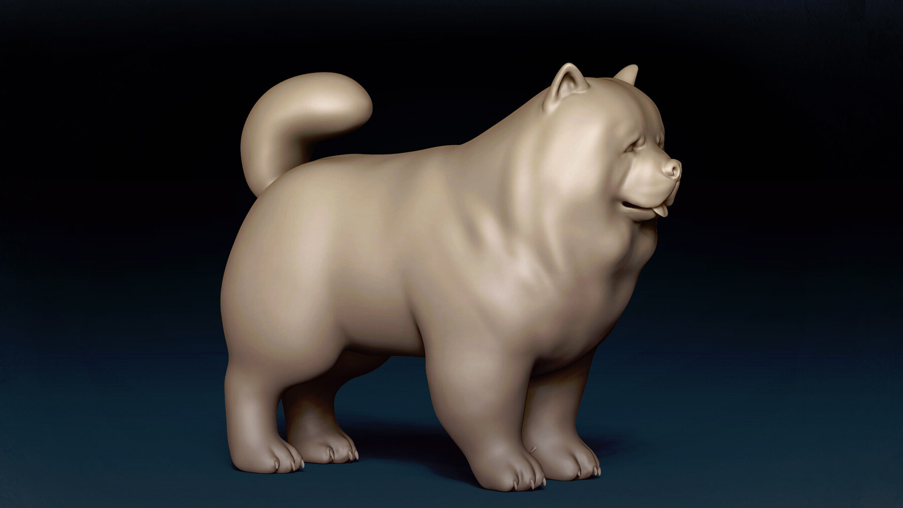 ArtStation - Chow Chow Base Mesh 3D Model | Resources