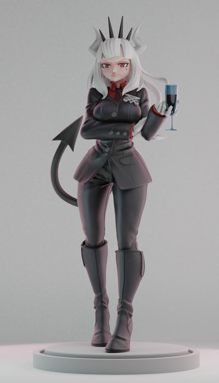 ArtStation - helltaker lucifer (suit,apron) | Resources