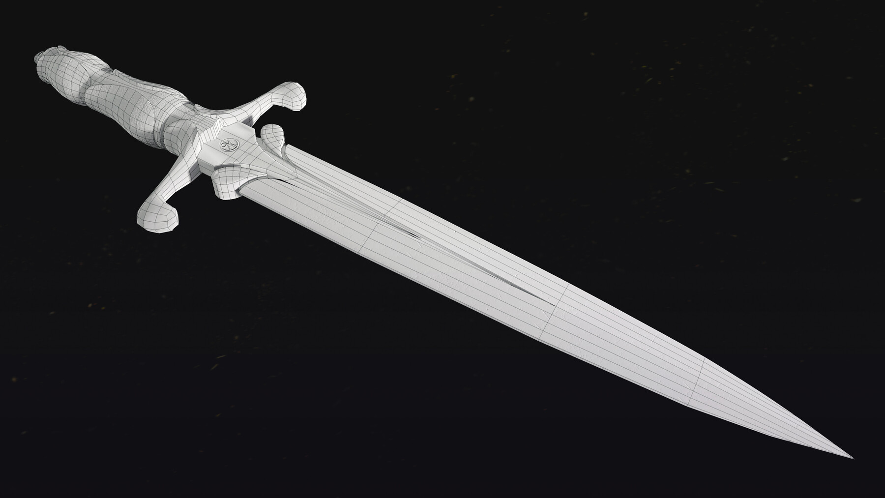 ArtStation - Medieval Dagger with damasc blade | Game Assets