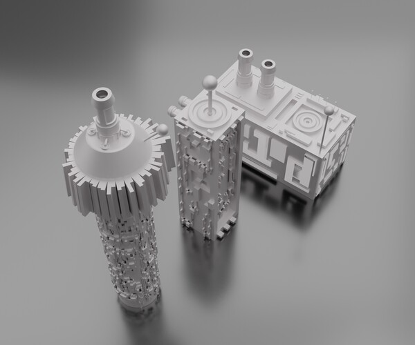 ArtStation - Sci fi hard surface building | Resources