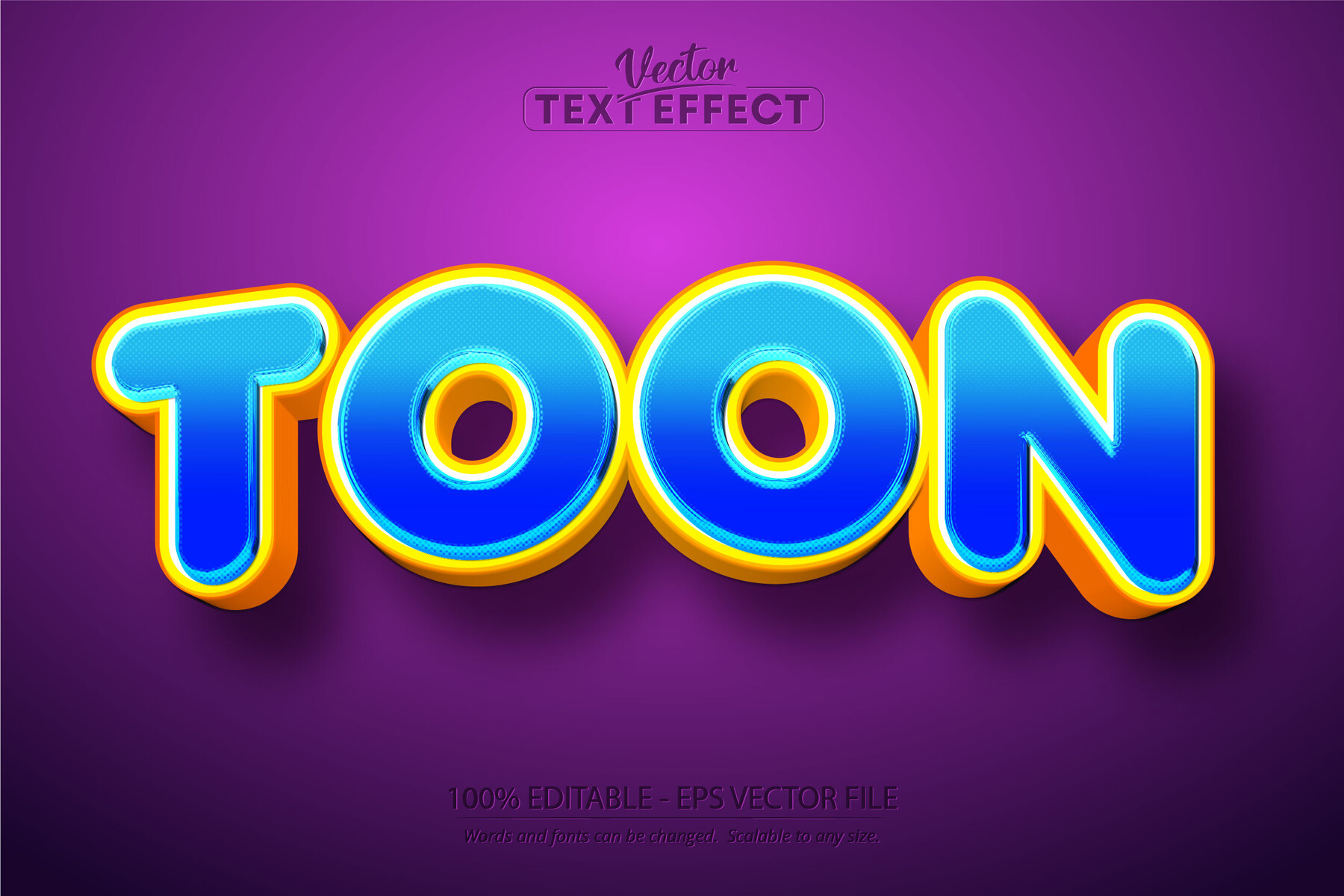 ArtStation - Cartoon text effect, editable toon text and comic text ...