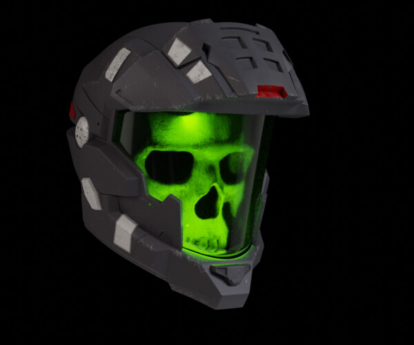 ArtStation - printable halo reach haunted helmet 3D print model | Game ...