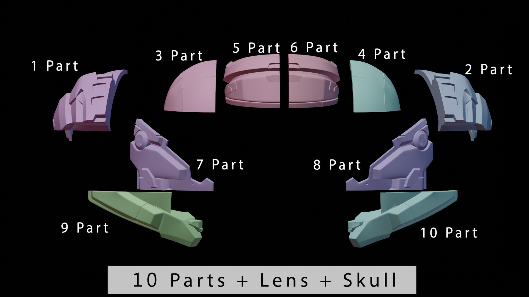 ArtStation - printable halo reach haunted helmet 3D print model | Game ...