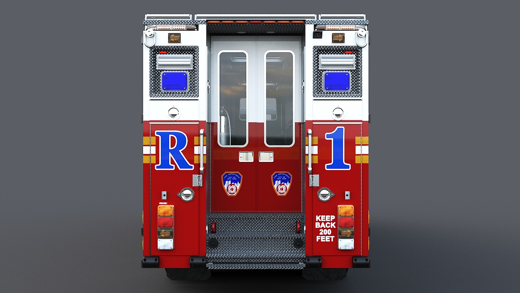 ArtStation - Fire Truck FDNY Rescue 1 | Game Assets