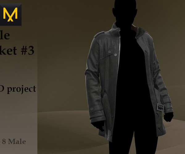 ArtStation - Mens leather jacket | Game Assets