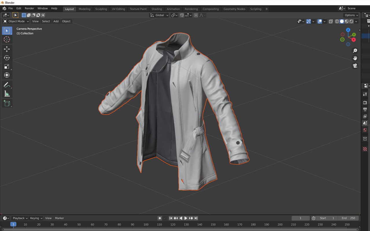 ArtStation - Mens leather jacket | Game Assets