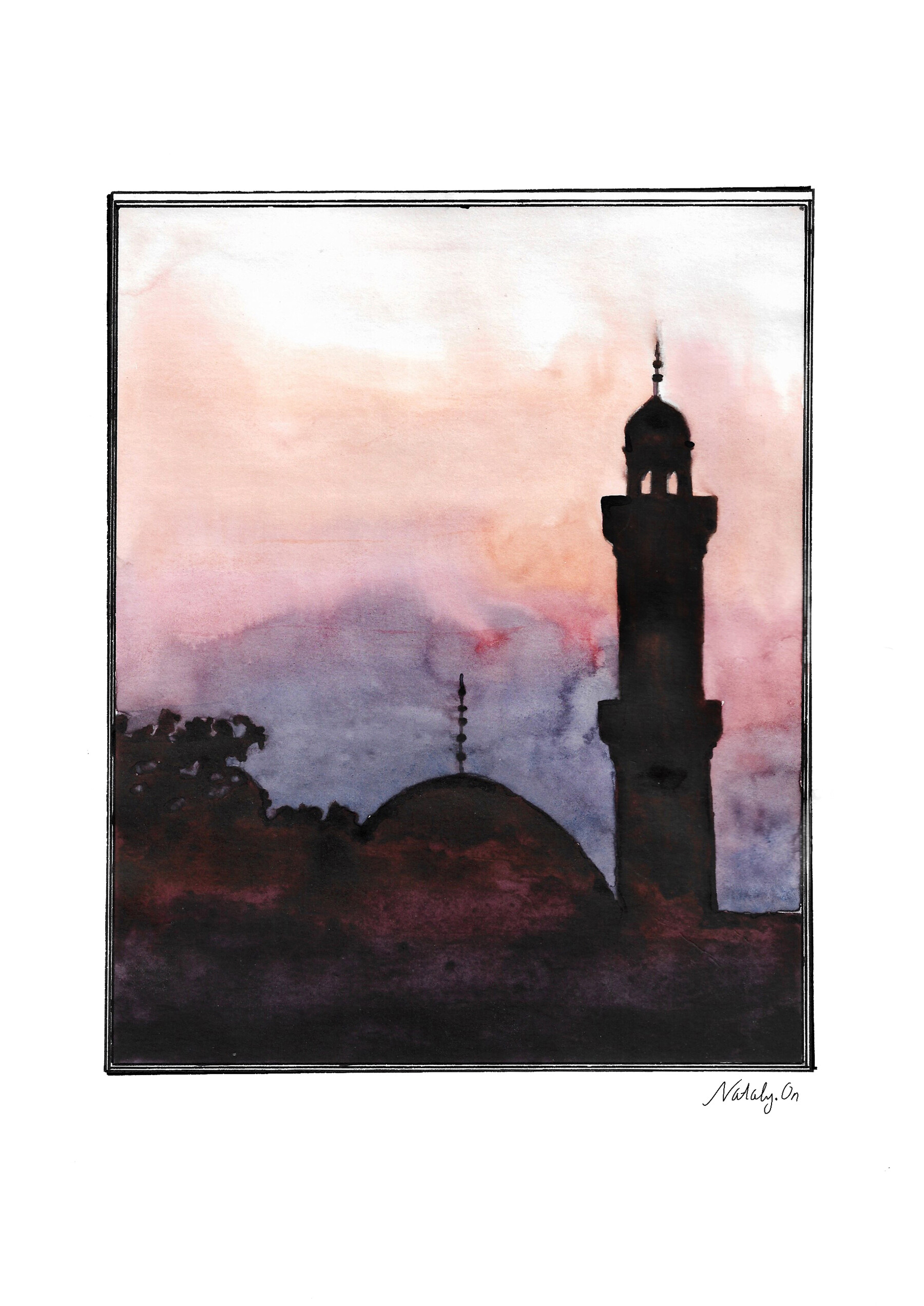 ArtStation - Sunset Mosque View | Artworks