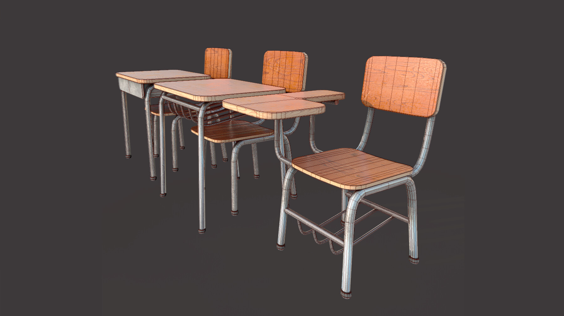 ArtStation - School Desk | Game Assets