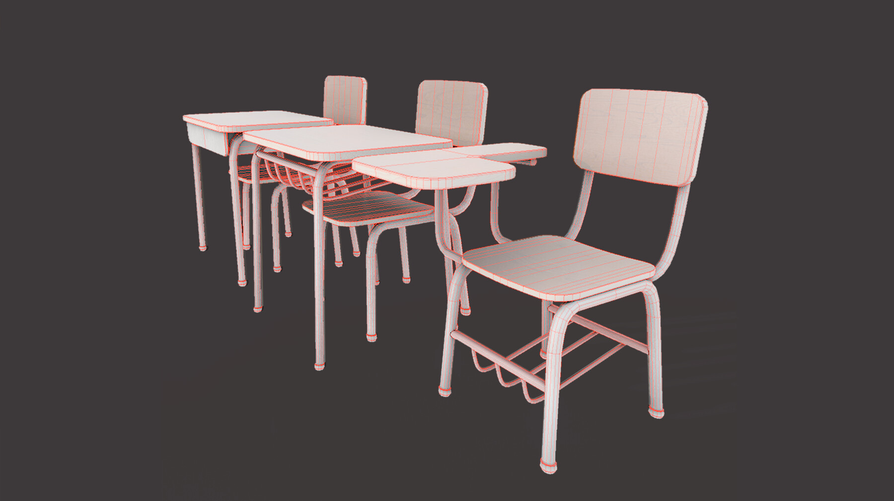 ArtStation - School Desk | Game Assets
