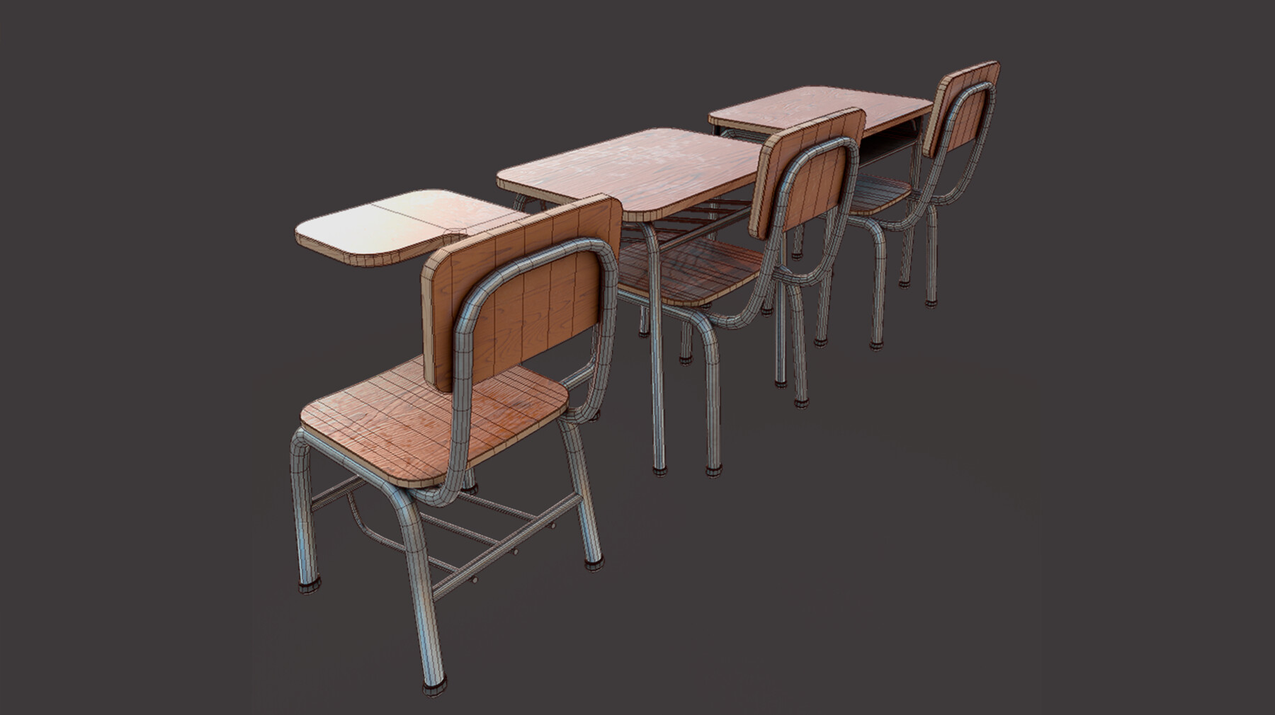 ArtStation - School Desk | Game Assets