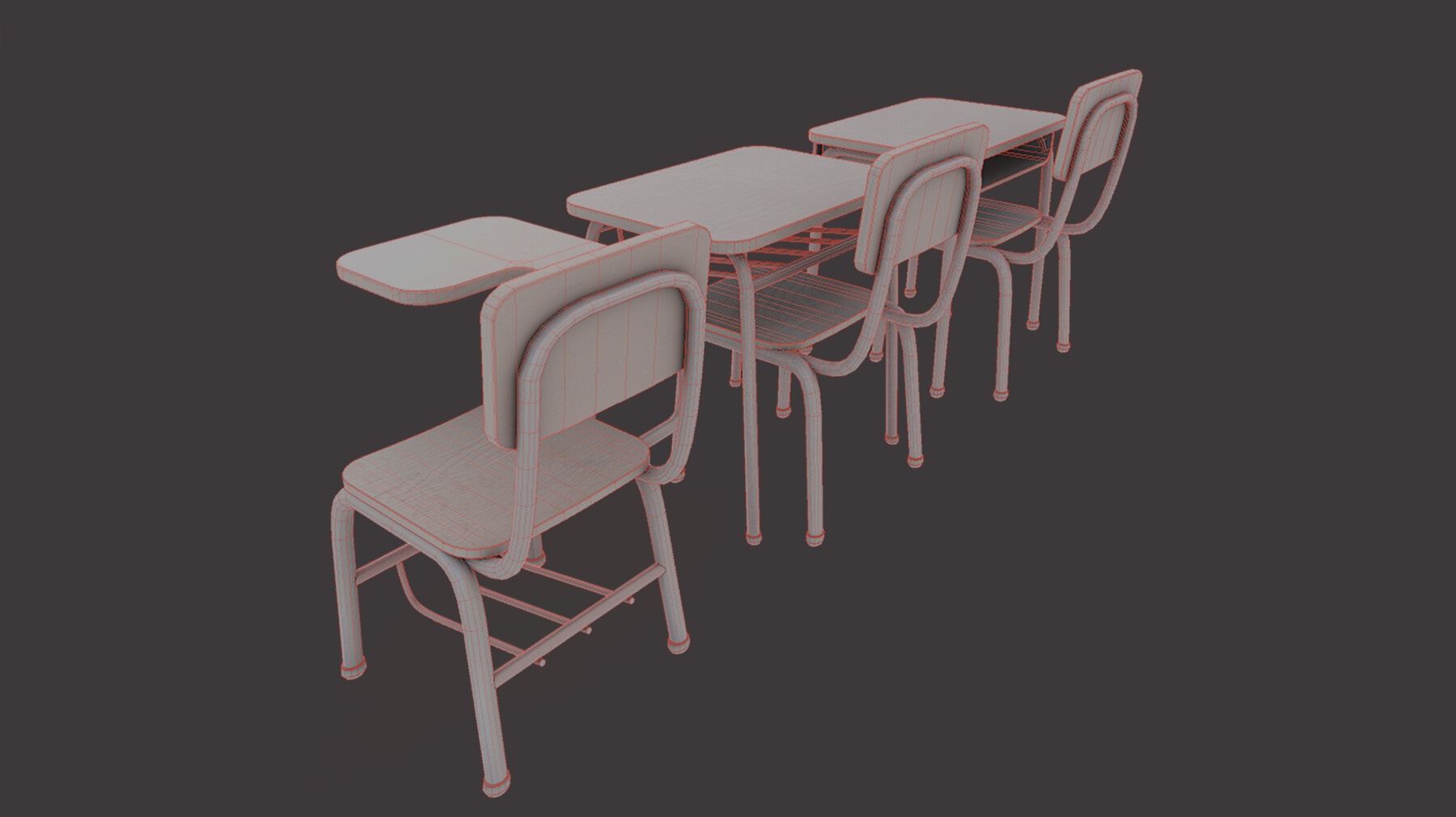 ArtStation - School Desk | Game Assets