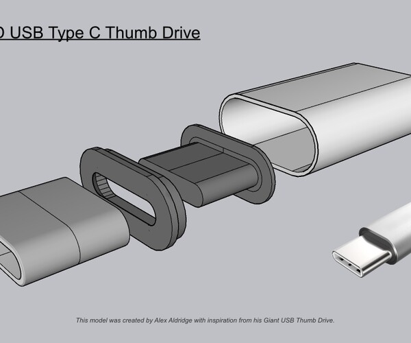 ArtStation - Giant 3D USB Type C Thumb Drive | Resources