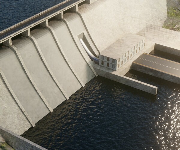 ArtStation - Dam 3d model - Low Poly - Game Ready | Resources