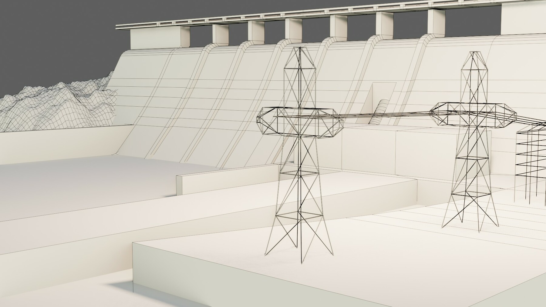 ArtStation - Dam 3d model - Low Poly - Game Ready | Resources