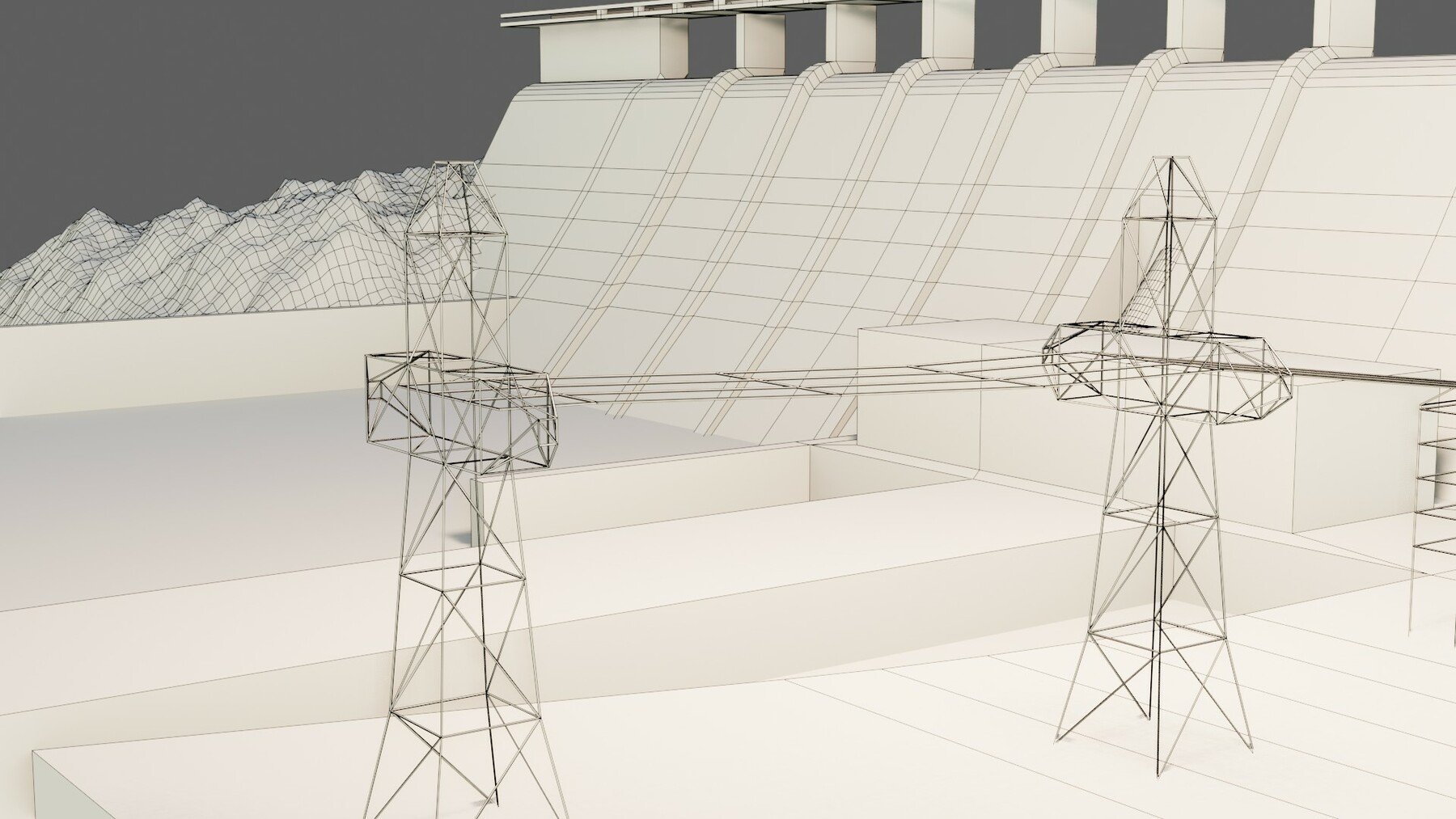 ArtStation - Dam 3d model - Low Poly - Game Ready | Resources