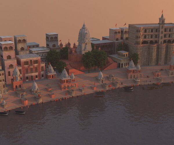 ArtStation - 3D Varanasi Ghat Scene. | Resources