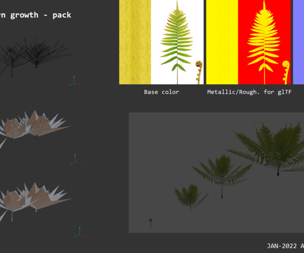 ArtStation - Fern pack - low poly | Game Assets