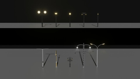 ArtStation - Street lamps | Game Assets