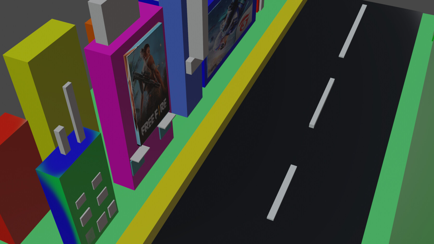 ArtStation - City road cartoon model | Resources