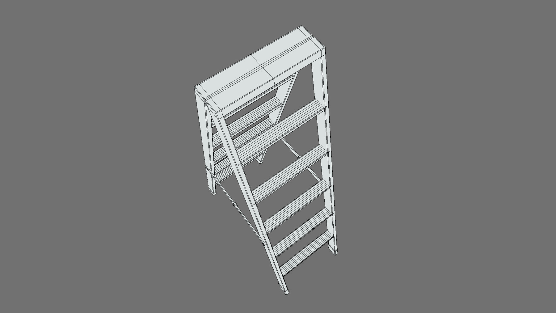 ArtStation - Low Poly Cartoon Aluminium Ladder | Game Assets
