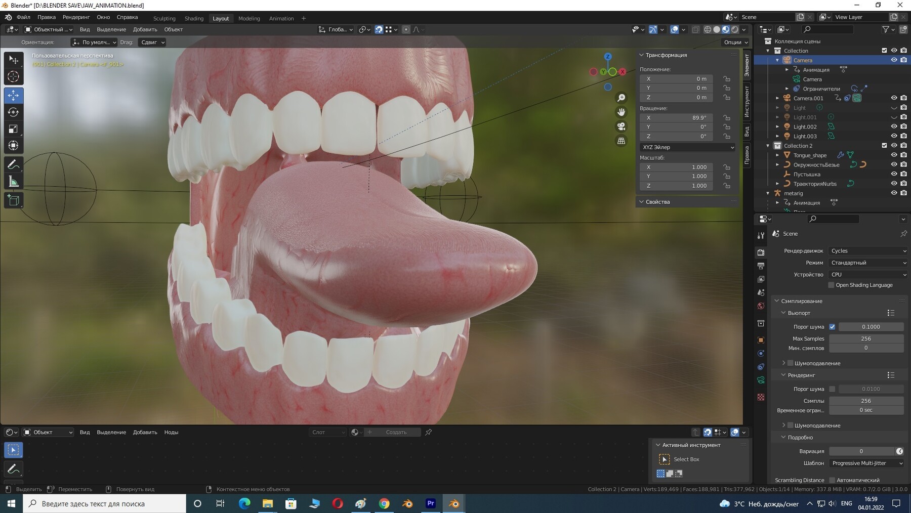 ArtStation - Realistic human jaw with teeth and tongue | Game Assets