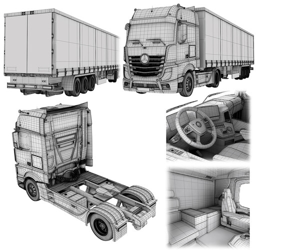 ArtStation - benz new actros | Resources