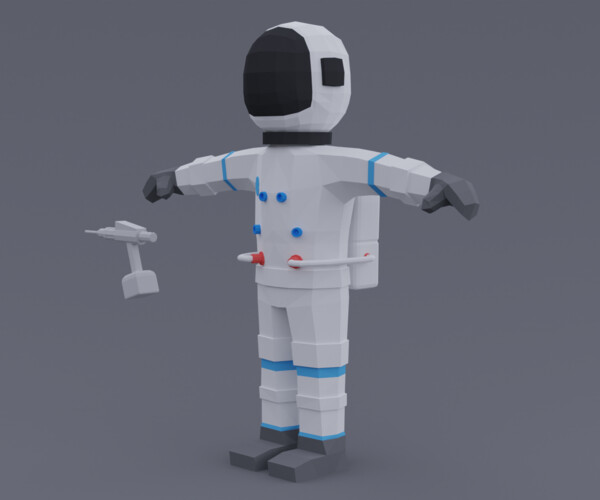 ArtStation - Low Poly Cartoon Astronaut | Game Assets