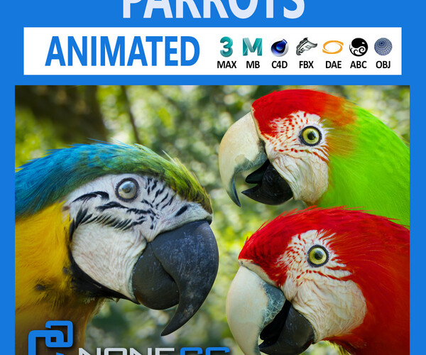 ArtStation - Animated Parrots Pack | Game Assets